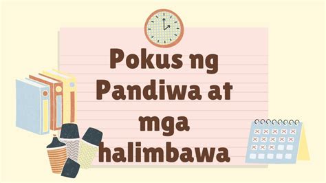 Pokus Ng Pandiwa At Mga Halimbawa Aralin Philippines
