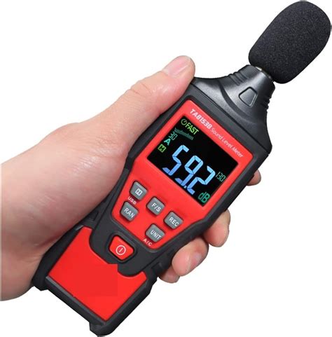 Handheld Decibel Meter TA8153B Digital Sound Level Meter Noise Decibel Measuring Meter LCD Color