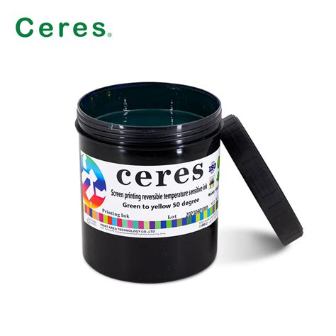 Screen Printing Temperature Sensitive Ink 50 Degree Green To Yellow