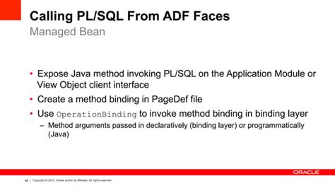 Oracle Adf Architecture Tv Design Architecting For Plsql Integration Ppt
