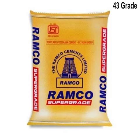 Ramco 43 Grade Ppc Cement At Rs 270 Bag Ramco Cement In Palmaner Id 2850687373312