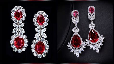 Most Beautiful And Elegant Ruby Earrings Designs New And Unique Ruby Earrings Designs Youtube