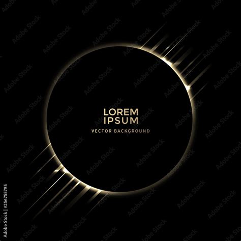 골드 라인 벡터 원형 백그라운드 빛 효과 Stock Vector Adobe Stock