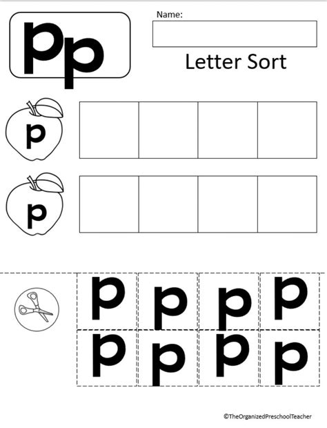 Letter Pp Sorting Worksheet 382130 Madihabiya Live