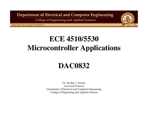 Parallel Ports Microcontroller Applications Lecture Notes Ece 4510