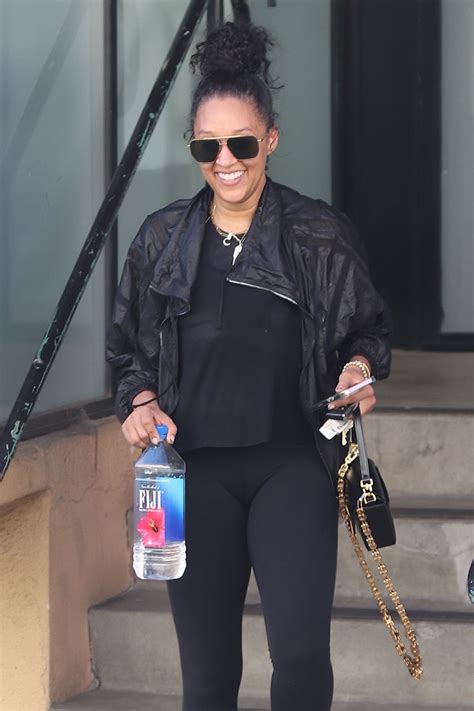 Tia Mowry Pictured Leaving The Tracy Anderson Studio After A Workout Sandra Rose