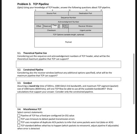 Problem 3 Tcp Pipeline 2pts Using Your Knowledge