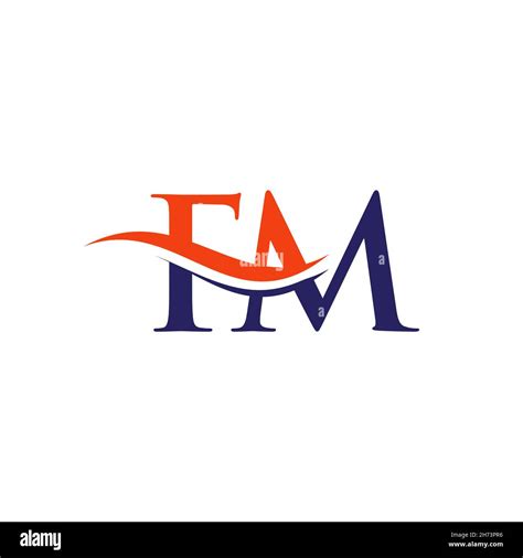 Initial Fm Letter Linked Logo Vector Template Swoosh Letter Fm Logo Design Fm Logo Design