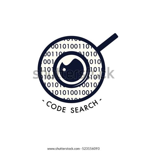 Binary Code Logo Template Dark Blue Stock Vector Royalty Free