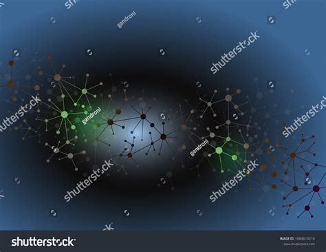 Molecular Dna Structure Neuron Network Vector Stock Vector Royalty