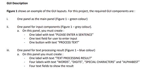 Solved GUI Description Figure 1 Shows An Example Of The GUI Chegg Com