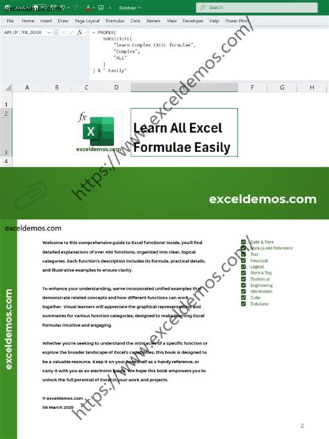 Learn All Excel Formulae Easily Exceldemos Pdf Microsoft Excel Computing