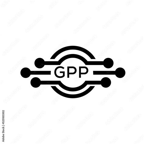 Gpp Letter Logo Gpp Best White Background Vector Image Gpp Monogram