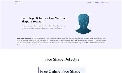 Face Shape Detector 快速找到您的脸型 Aitoolnet