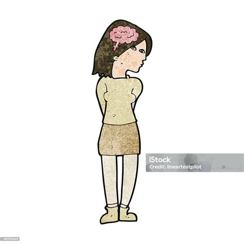 Cartoon Brainy Woman Stock Illustration Download Image Now Adult