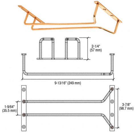 Crl Brass Finish Glass Stemware Rack