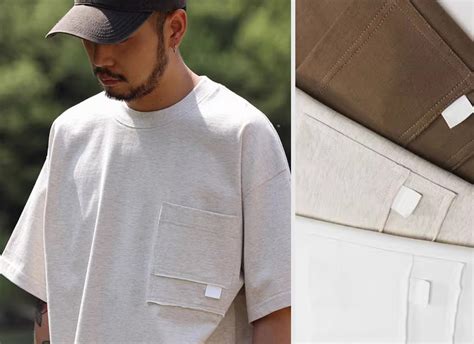 무료배송 해외 수입 반팔티 티셔츠 절개 스퀘어 패치 모던 포켓 워싱 면 헤비 면 320 그램 캐주얼 루즈핏 캐주얼 여름