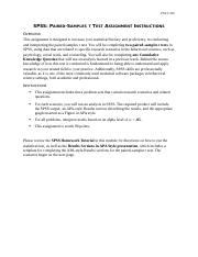 SPSS Homework Paired Samples T Test Assignment Docx PSYC SPSS PAIRED SAMPLES T TEST