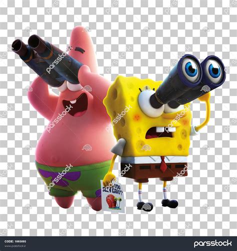 عکس پاتریک و باب اسفنجی و دوربین در دستشان برش خورده 1665095