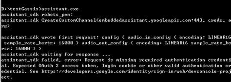 Oauth Token Error Issue Googlesamples Assistant Sdk Cpp Github