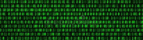 Technological Green Matrix Of Zeros And Ones Binary Computer Code