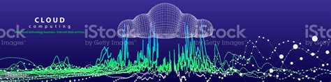 클라우드 컴퓨팅 개념을 갖춘 추상적인 기술 배경 클라우드 컴퓨팅 배너입니다 인터넷 비즈니스 기술 웹 데이터 전송 서비스 가상현실에 대한 스톡 벡터 아트 및 기타 이미지