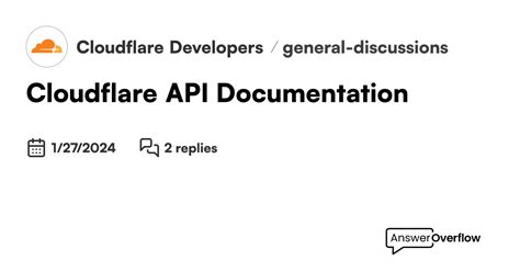 Cloudflare Api Documentation Cloudflare Developers