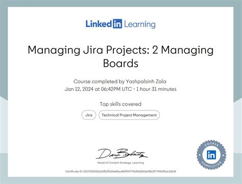 Zala Yashpalsinh Ghanshyamsinh On Linkedin I Completed My Certification Course Managing Jira