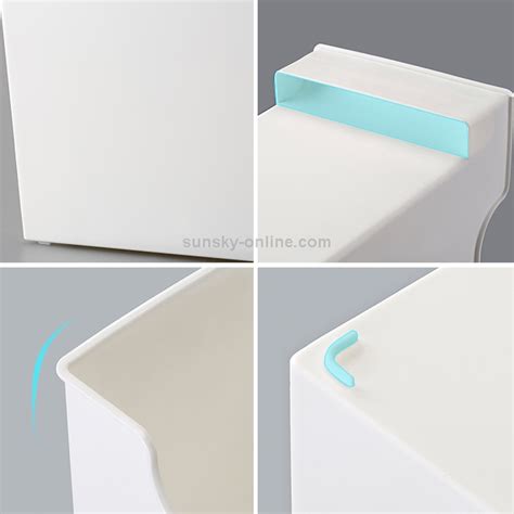 ครัวกล่องพลาสติกหม้อชั้นเก็บของในครัวชั้นวางของตู้ตะกร้าเก็บพร้อมรอกสไตล์ รูปตัวยูขนาดใหญ่