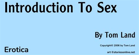 Introduction To Sex Erotica Sex Story