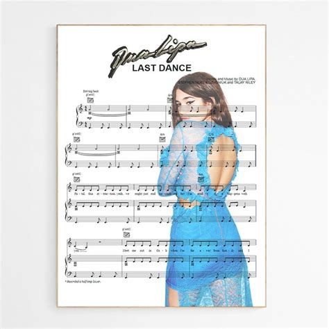 Dua Lipa Last Dance Poster A9 Fridge Magnet 7 X 45 Cm 275 X 1