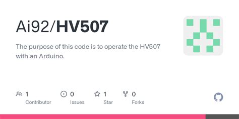 Github Ai92 Hv507 The Purpose Of This Code Is To Operate The Hv507 With An Arduino