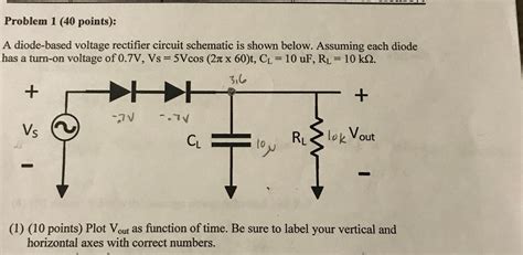 Solved Problem 1 40 Points A Diode Based Voltage