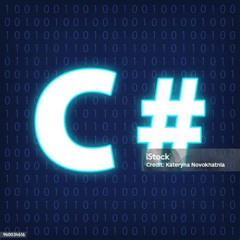 기계 코드 언어 네온 스타일입니다 프로그래밍 언어 개념입니다 C 바이너리 코드 배경입니다 평면 디자인입니다 벡터 그림 Eps10