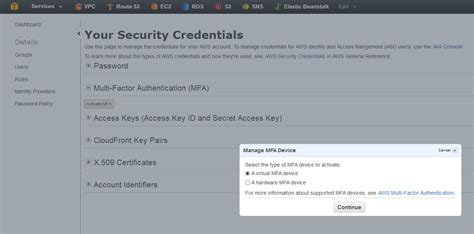 Tip Of The Day Activate Multi Factor Authentication MFA On AWS Playground For The Mind