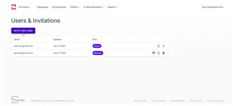 Managing Users InCountry Docs