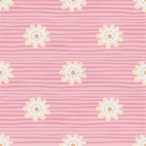 Elegant And Colorful Abstract Flower Design In A Seamless Pattern Stock Vector Illustration Of