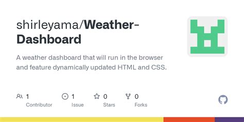 GitHub Shirleyama Weather Dashboard A Weather Dashboard That Will Run In The Browser And GitHub Shirleyama Weather Dashboard A Weather Dashboard That Will Run In The Browser And