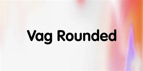 Vag Rounded Font Free Download And License Info Fontset