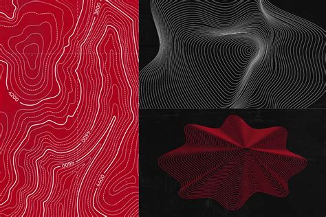 Wireframe Topo Elements Vectors Design Cuts