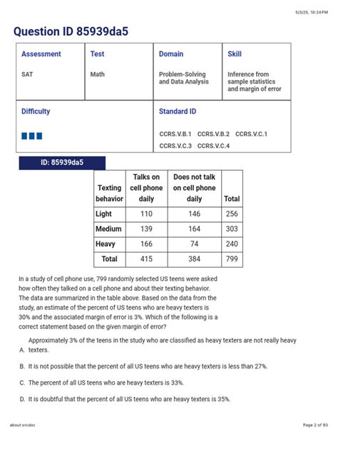 Problem Solving And Data Analysis Pdf Median Mean