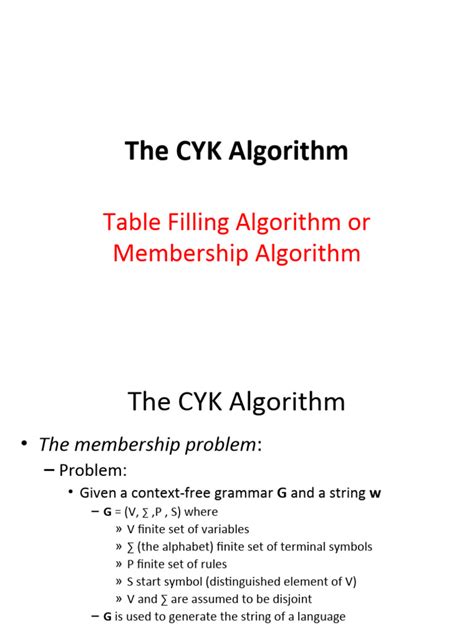 26 Cyk Algorithm 20 02 2024 Pdf Syntax Applied Mathematics