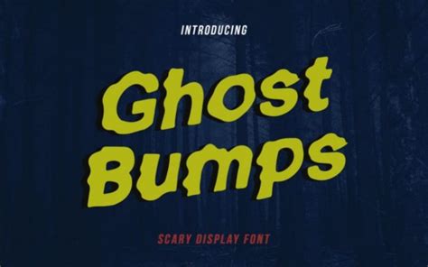 Ghost Bumps Display Font All Free Fonts