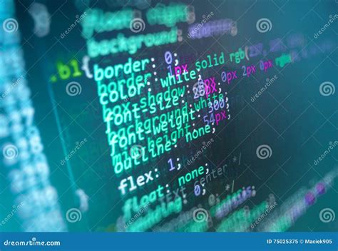 Software Developer Workspace Screen Stock Image Image Of Communication Concentrated 75025375