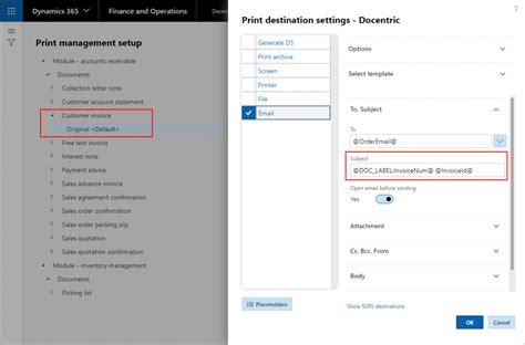 Multilingual Print Destination Settings Docentric Ax