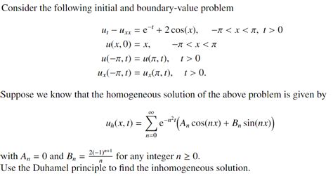 solved consider the following initial and boundary value