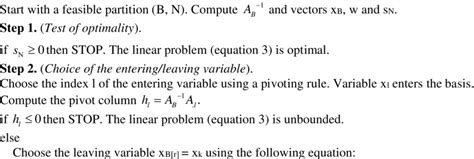 Revised Simplex Algorithm Step 0 Initialization Download