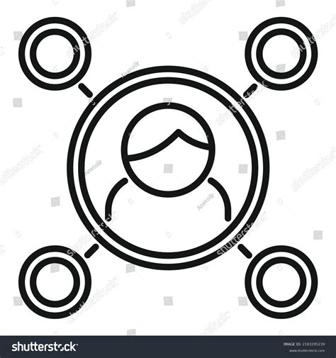 Database Icon Outline Vector Crm Data Stock Vector Royalty Free