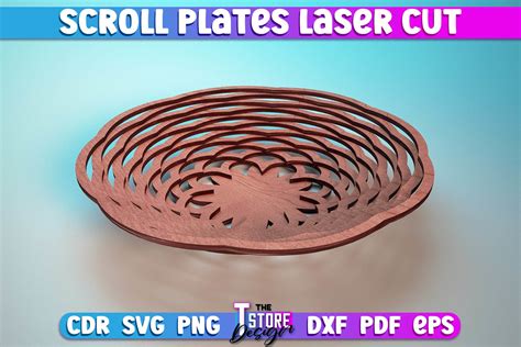 Scroll Plate Laser Cut Svg Wooden Graphic By The T Store Design