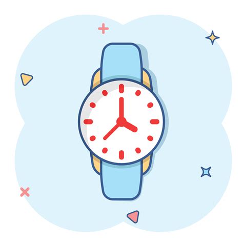 Icono De Reloj De Pulsera En Estilo Cómico Ilustración De Vector De Dibujos Animados De Reloj